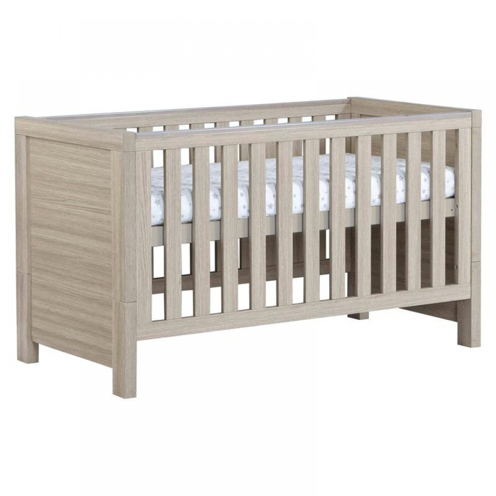 Babymore Luno Cot Bed, Warm Oak - 2610400
