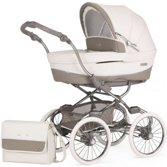 Bebecar Stylo Class+ Special 3 in 1 Pram + Raincover & FREE Bag, Iced Mocha