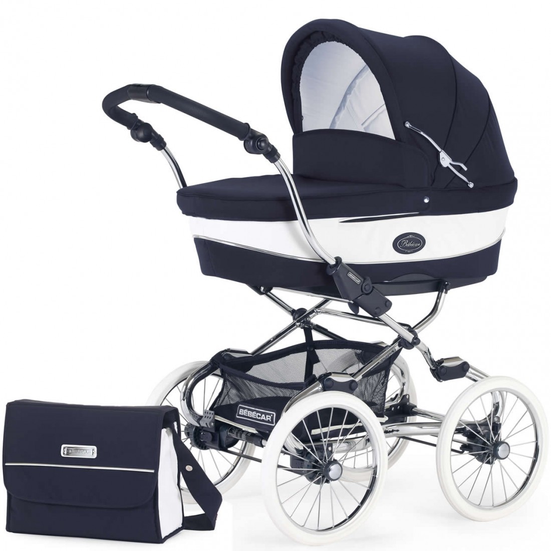 Bebecar Stylo Class+ Classic 3 in 1 Pram + Raincover & FREE Bag, Oxford ...